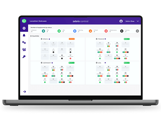 caractéristiques du contrôle de zebrix